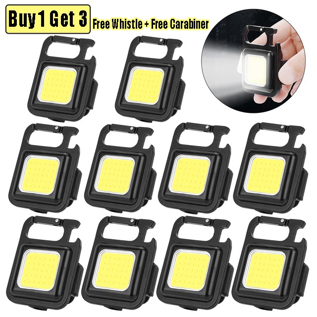 Buy 1 Get 3(Keychain Light+Cable+Whistle+Carabiner) Mini LED Keychain ...