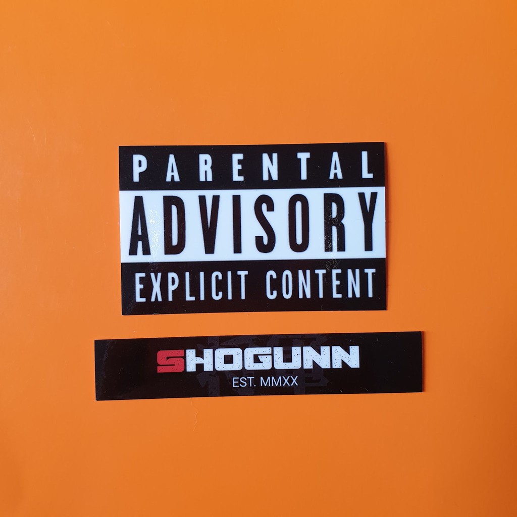 Parental Advisory Logo Laminated Vinyl Stickers | Shopee Philippines