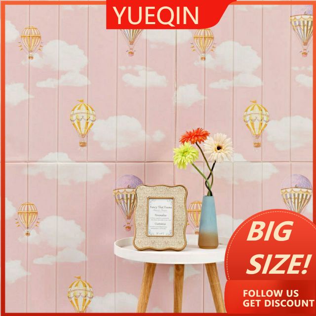 70X70cm 3D Cartoon Wood grain Wallpaper PE Foam Child Waterproof Self ...