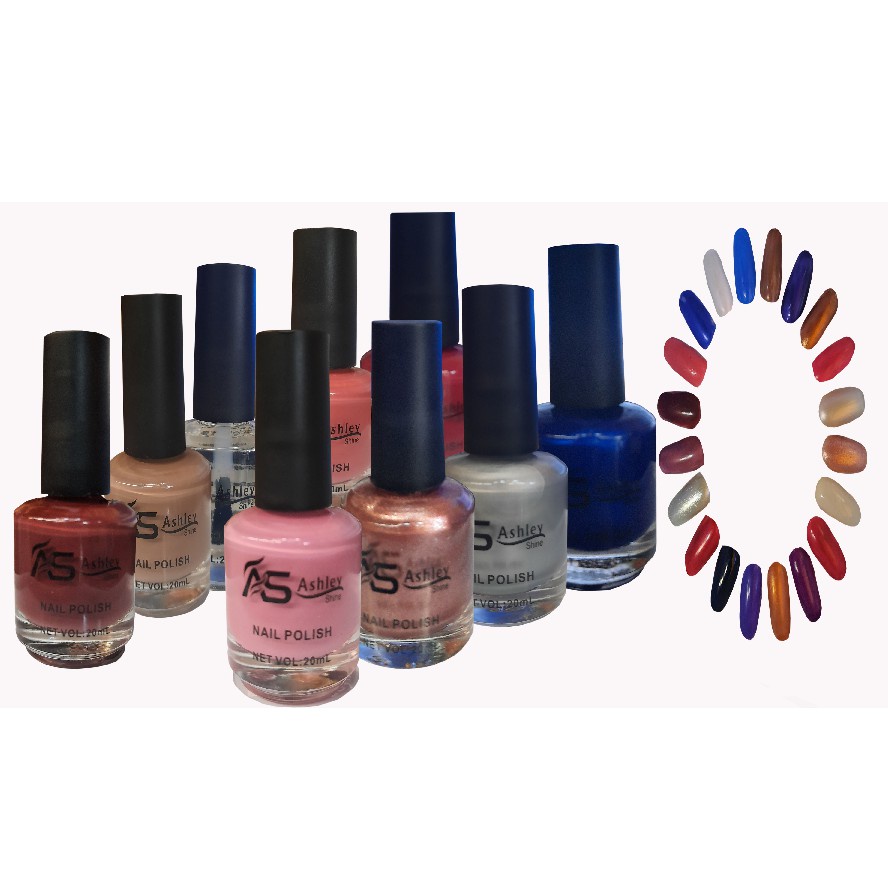 7pcs Ashley nail polish 20ml random colors (no choosing of colors ...
