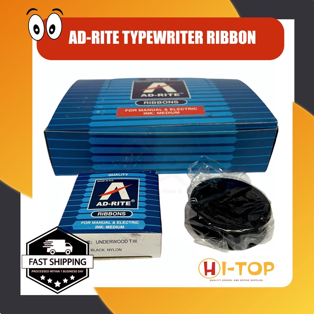 AD-RITE Typewriter ribbon refill Black Sold per Box (12pcs) | Shopee ...