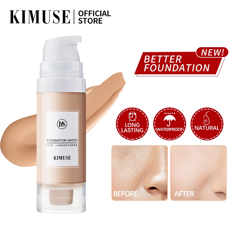 KIMUSE Matte Long Lasting Waterproof Liquid Foundation | Shopee Philippines
