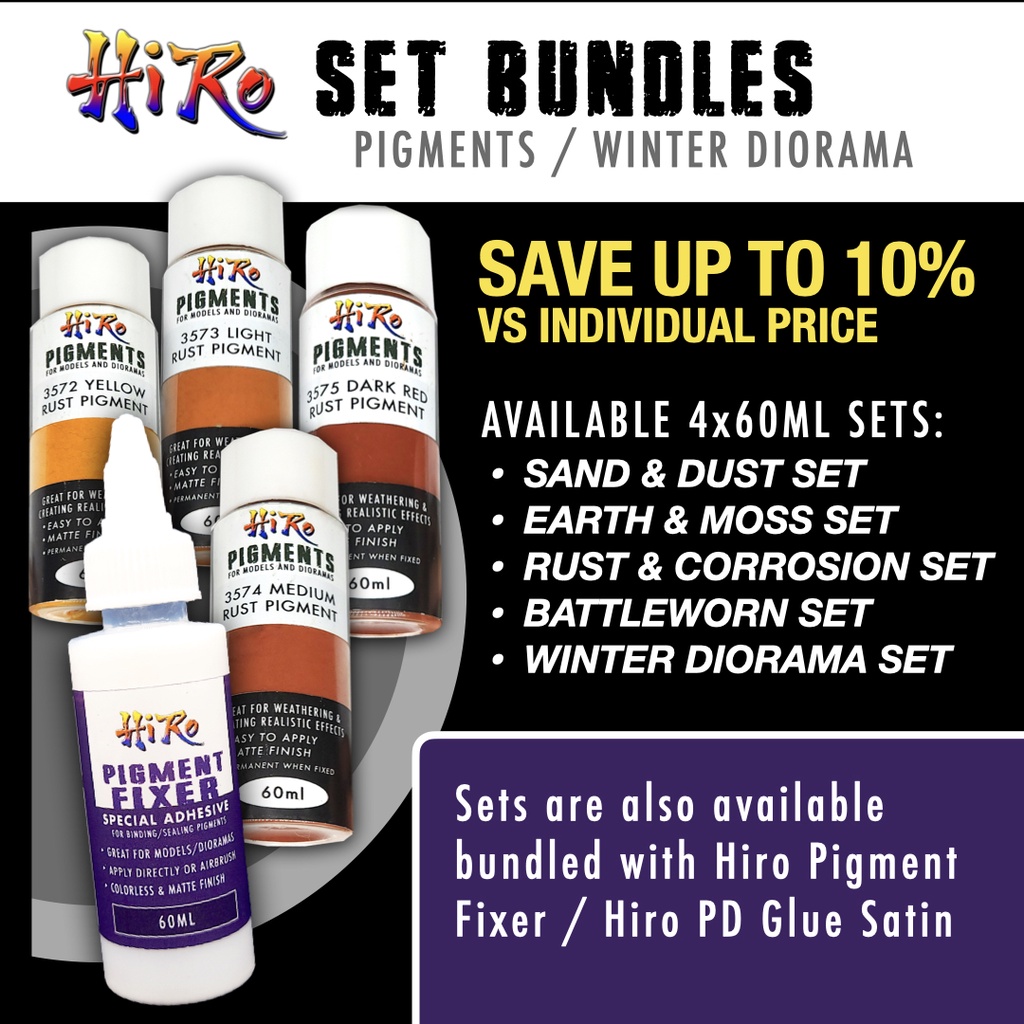 Pigments / Winter Diorama SET BUNDLES by Hiro (4x60ml) - with Adhesive | Shopee Philippines