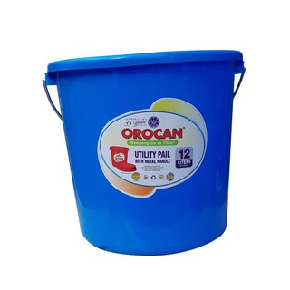 Orocan Utility Pail / Water Drum with Comfort Grip Handle 12 Liter 6003 ...