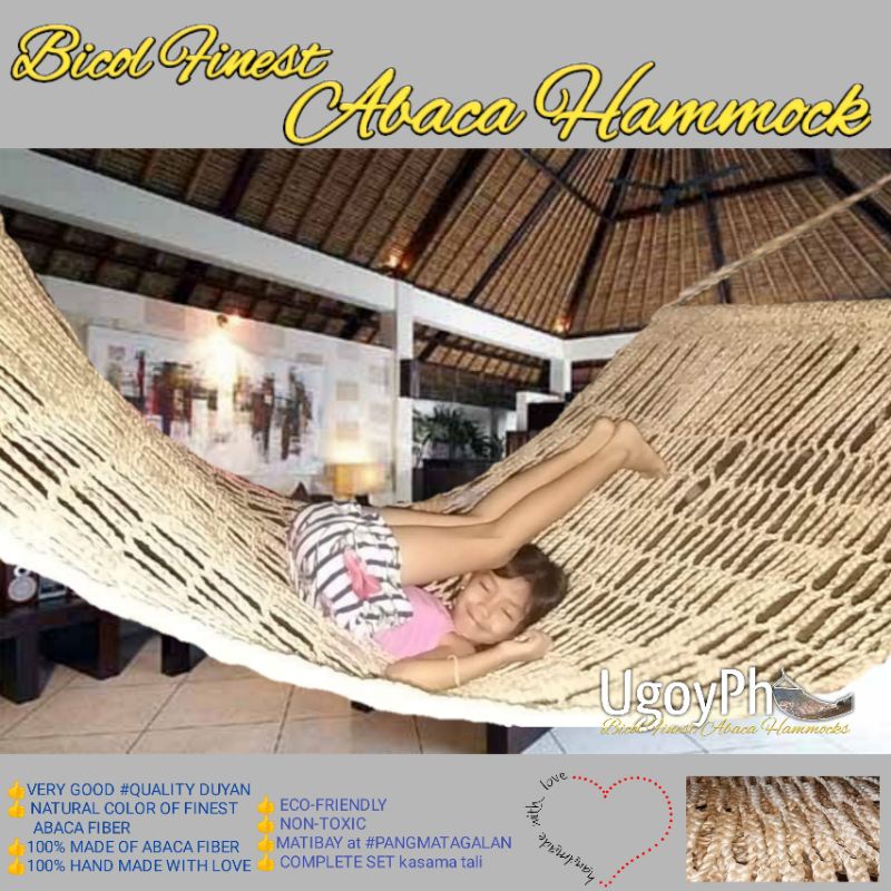 UgoyPh FINEST ABACA DUYAN/ HAMMOCK (XXXL) | Shopee Philippines