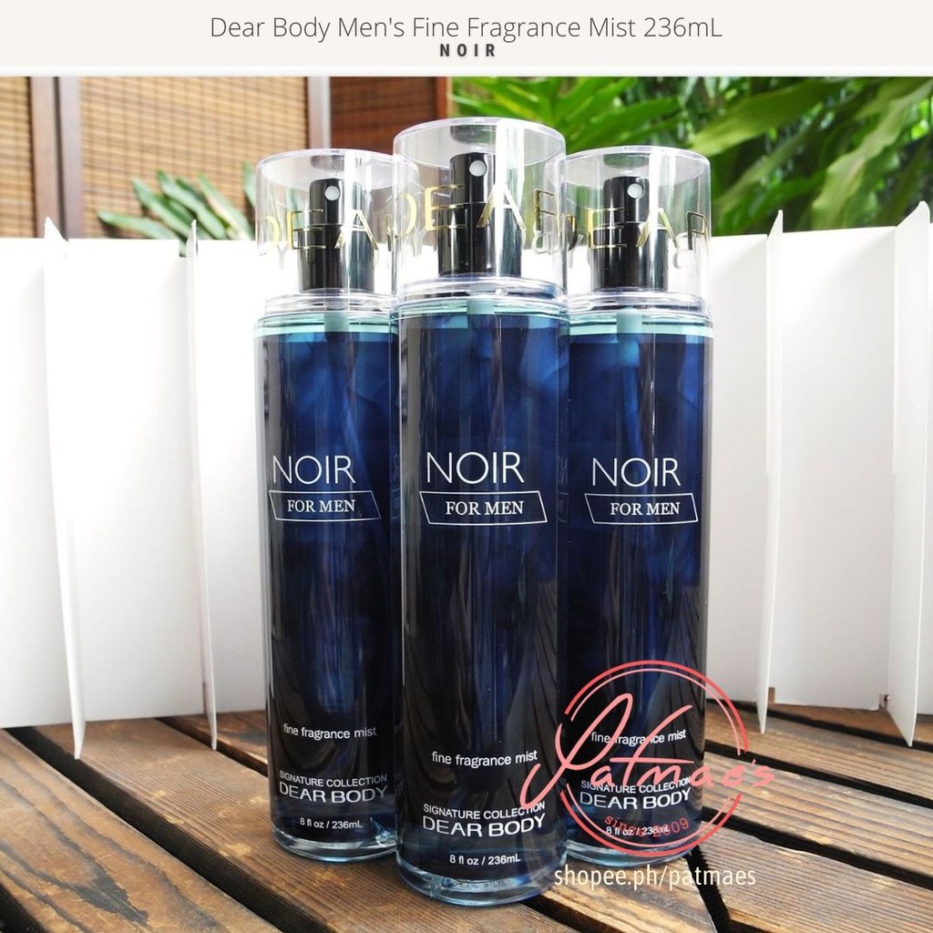 Dear Body Noir Men's Fragrance Mist 236mL (sold each) | Shopee Philippines