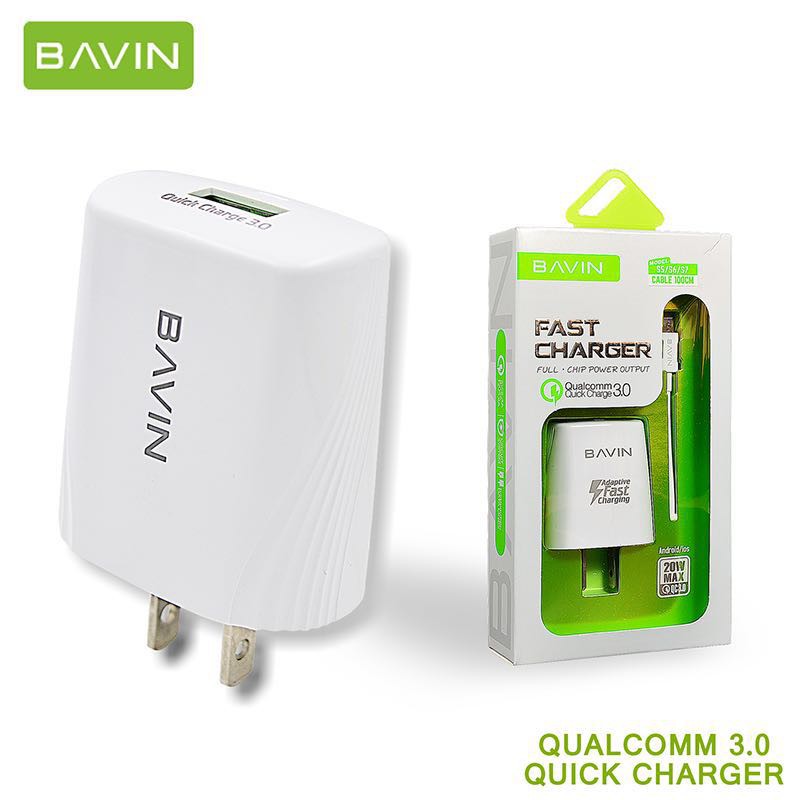 BAVIN Qualcomm 3.0 USB 2.4A Fast Charger for Android Smartphone ...