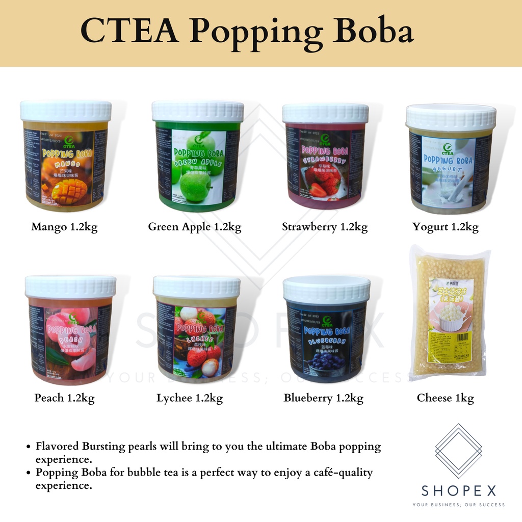 CTEA Popping boba 1.2kg / Popping boba Milktea/milktea sinkers/Sinker ...