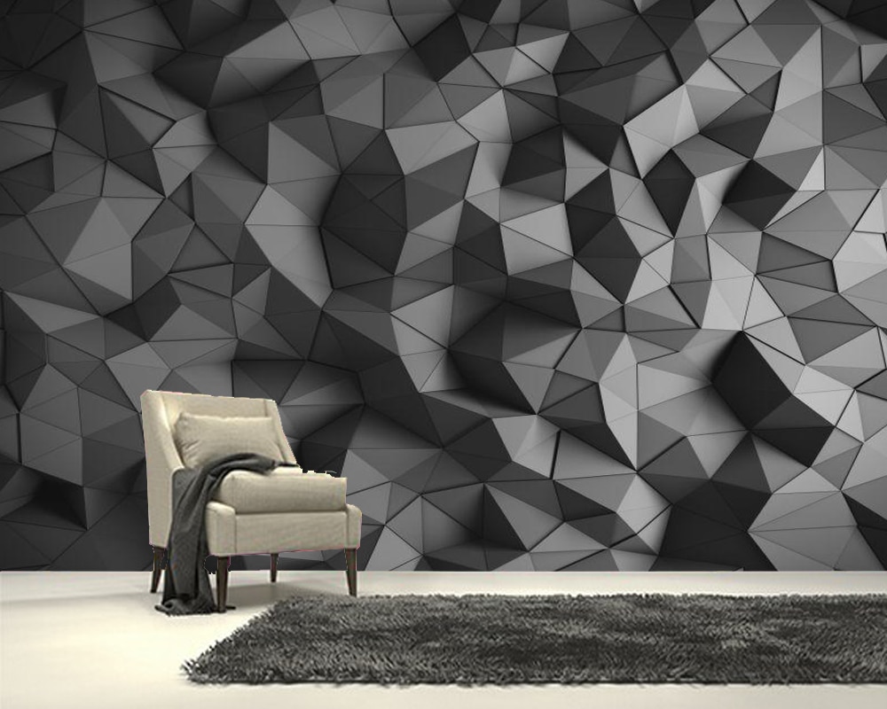 3d solid triangle shape geometric 3d wallpaper,living room tv wall ...