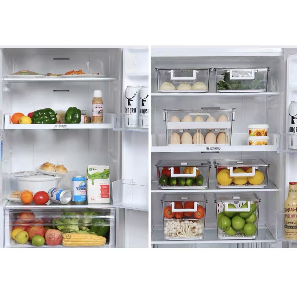 Classy Luxe Japanese Style Refrigerator Transparent Kitchen Storage ...