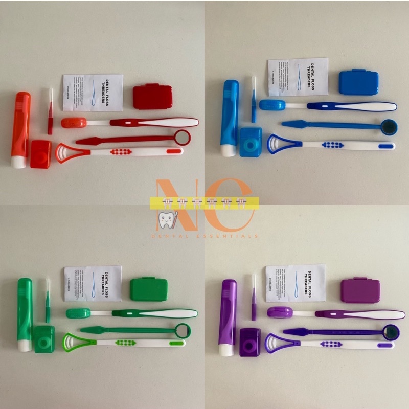 Orthokit hygiene kit oral care travel kit braces maintenance kit ...