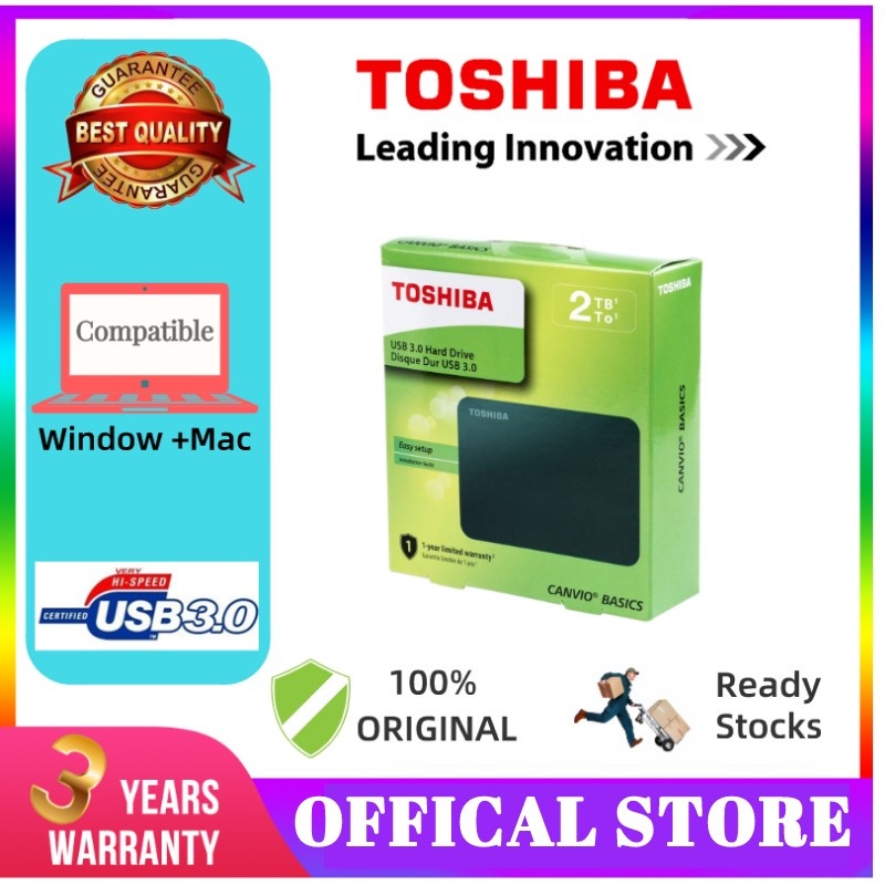 Toshiba 2TB 1TB External Hard Drive USB 3.0 Hard Drive External Hard ...