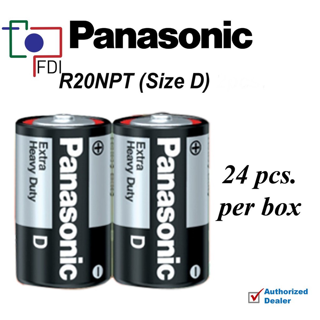 Panasonic EXTRA HEAVY DUTY size D battery x 24 pcs BOX 1.5V R20NPT/2S | Shopee Philippines