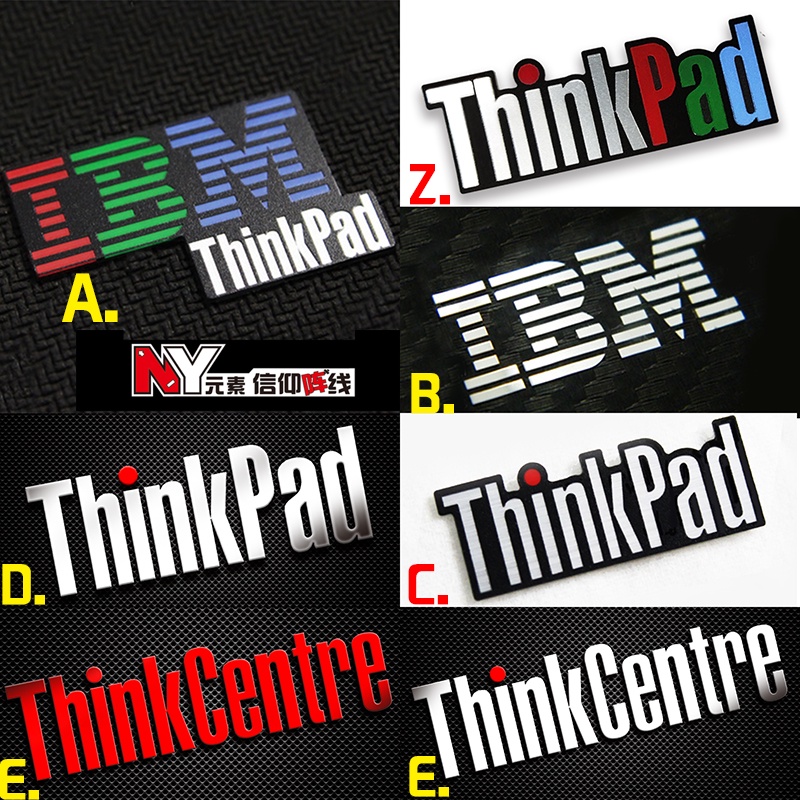 Original IBM 25th Anniversary ThinkPad Nameplate Metal Sticker Laptop ...