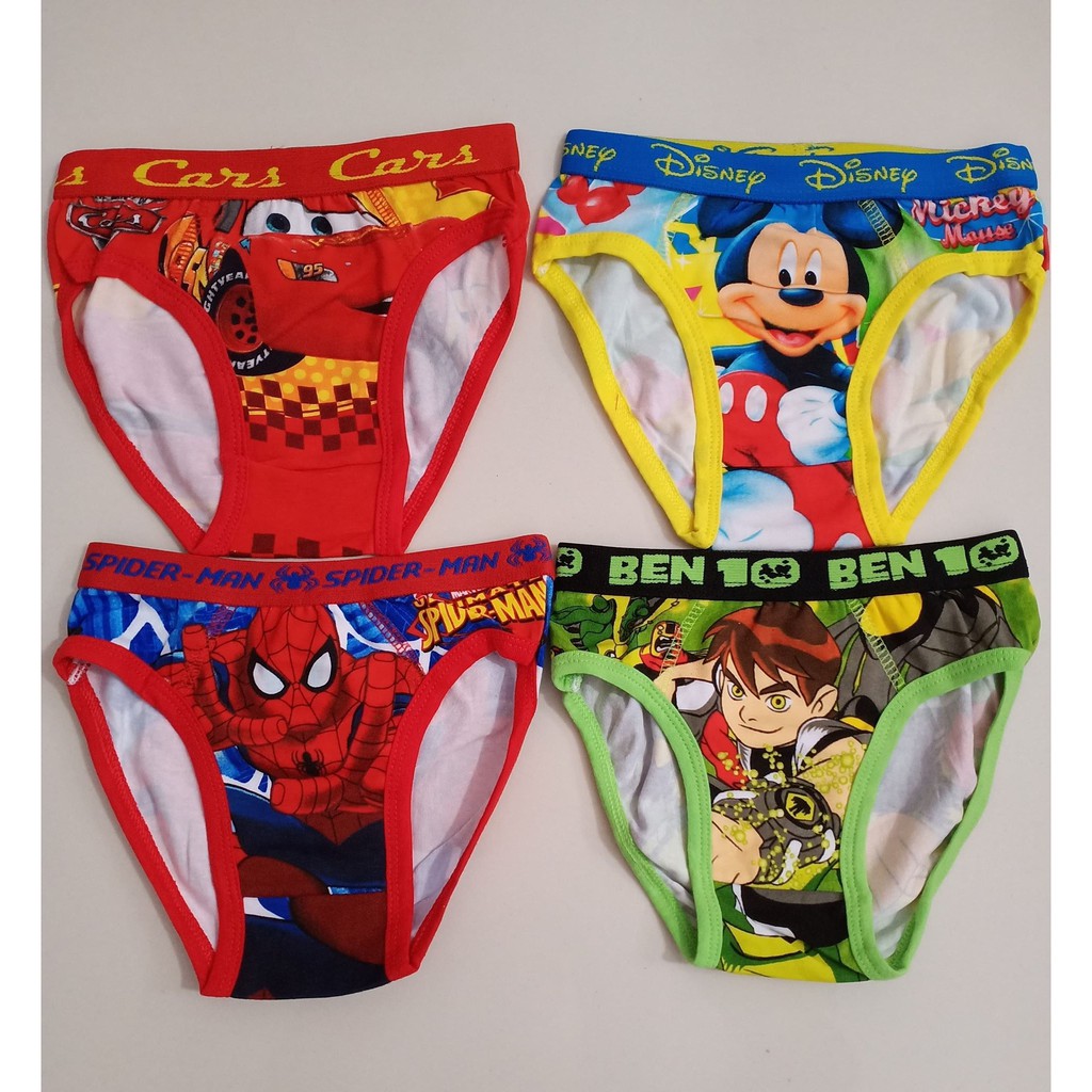 Character Printed Brief For Kids(6pcs assorted character) | Shopee ...
