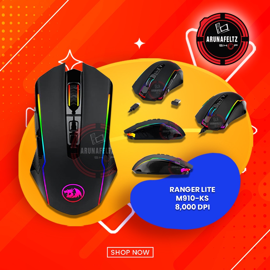 Redragon Ranger Lite M910-KS Dual mode Gaming Mouse | Shopee Philippines