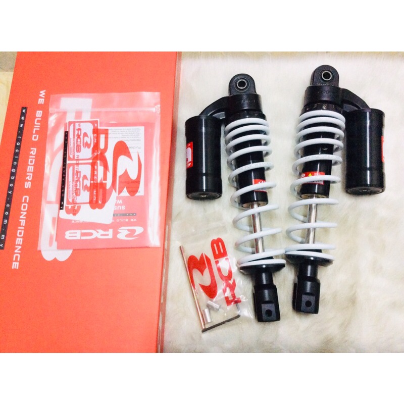 RACING BOY/RCB SHOCK 305MM MB2 SERIES WHITE SPRING BLACK TANK FOR ...