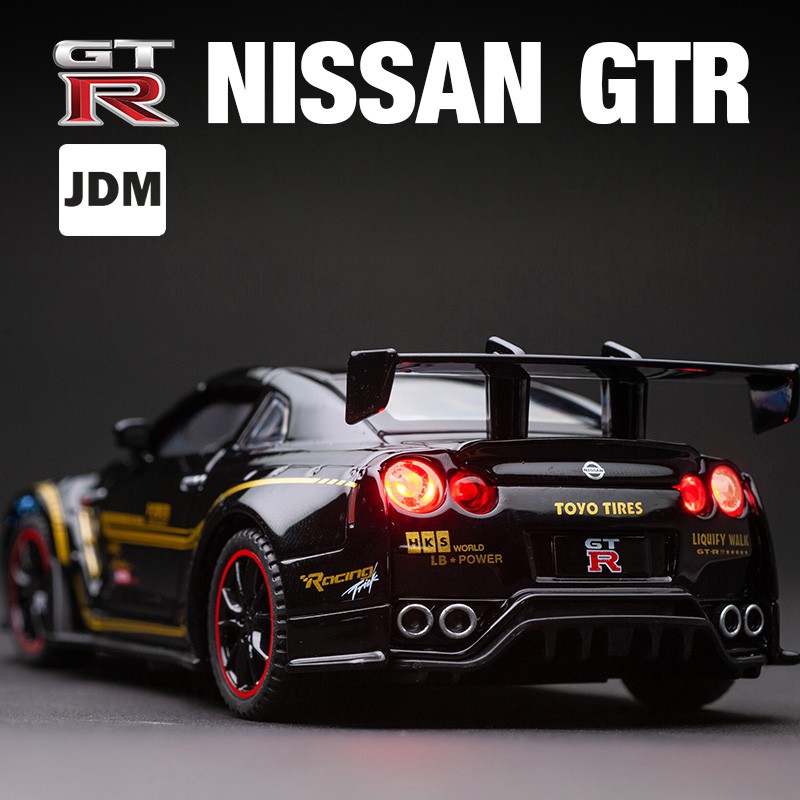 1:32 JDM Nissan GTR R35 Modified Wide Car Models Alloy Diecast Toy ...