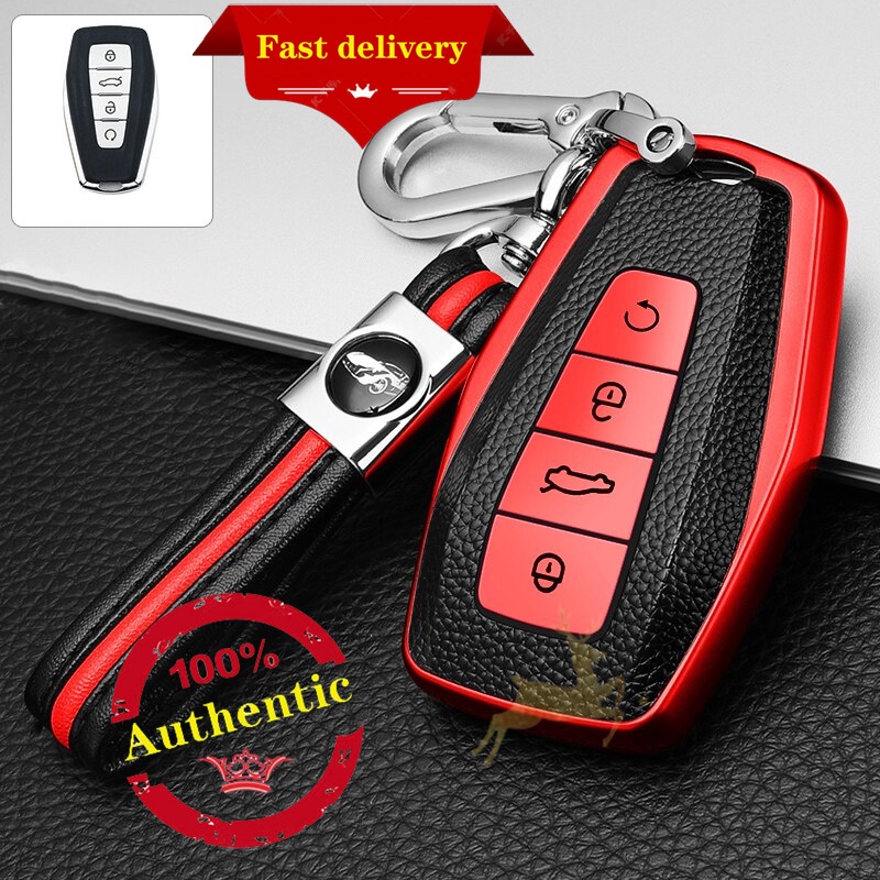 Geely Coolray Chrome Reflection TPU Leather Car Key Cover Key Fob Case ...