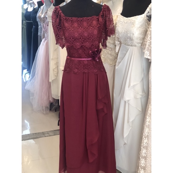 MAROON principal sponsor (mother of the bride, sponsor gown) | Shopee ...