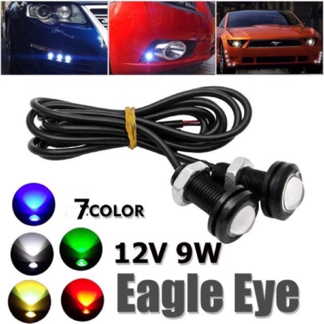COD 1 pair Motorcycle Eagle Eye LED Light W/Bracket LED22 LED42 ...