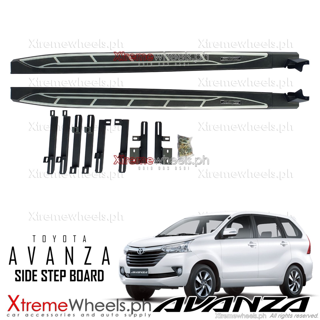 Avanza 2016 -2021 Black Step board / Stepboard / Running Board w ...