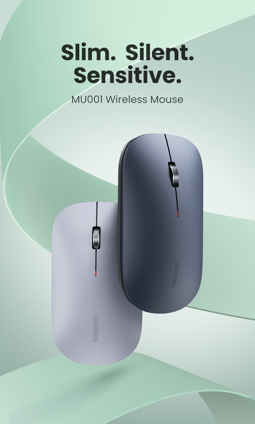 UGREEN Mouse Wireless Silent Mouse 4000 DPI For Computer Laptop Mice ...