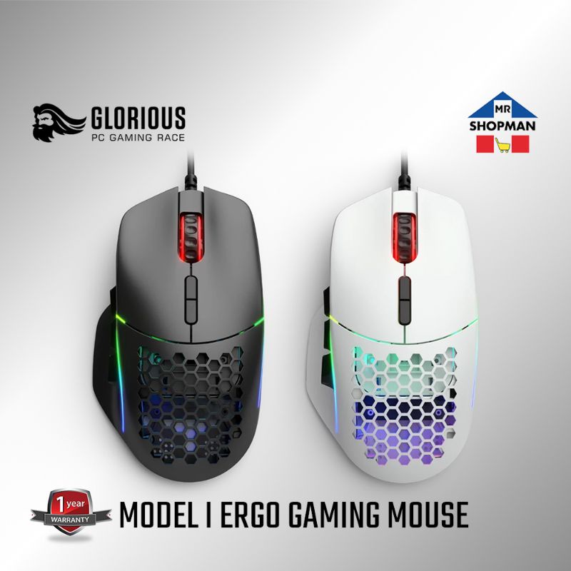 Glorious Model I Wired Black / White RGB Gaming Mouse | Shopee Philippines