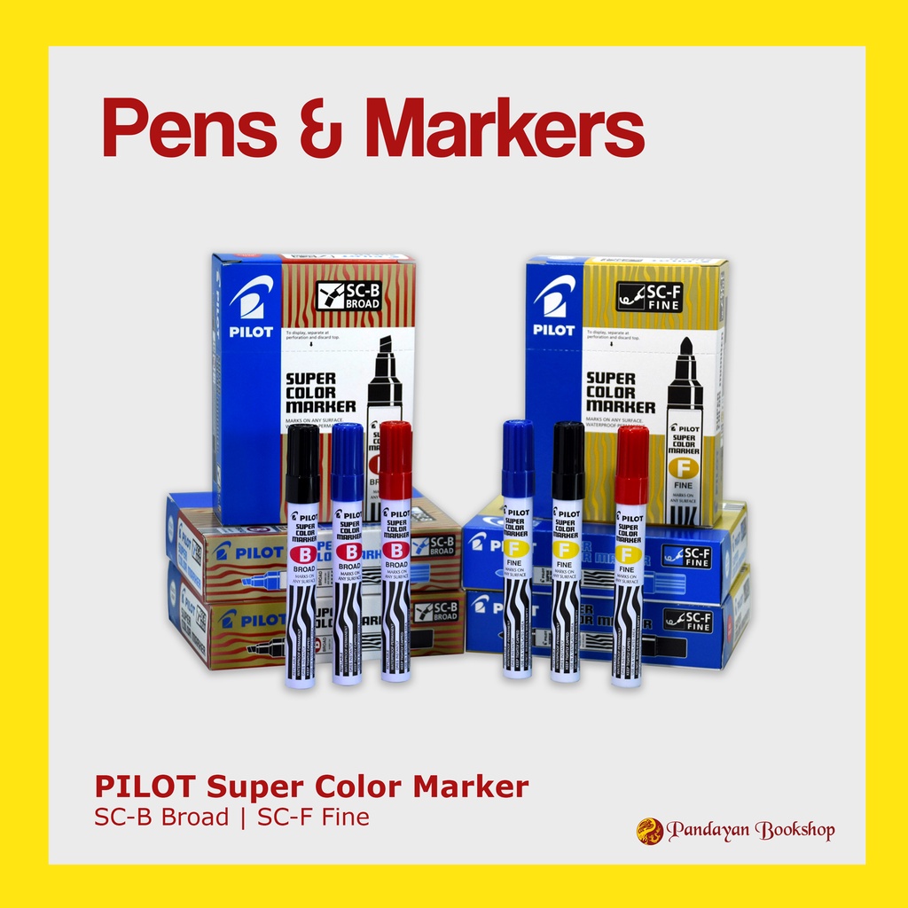 PILOT Refillable Super Color Marker (Fine/Broad) | Shopee Philippines