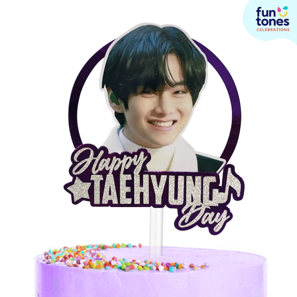 BTS Taehyung V Cake Topper / Customized Cake Topper / Personalized Cake ...