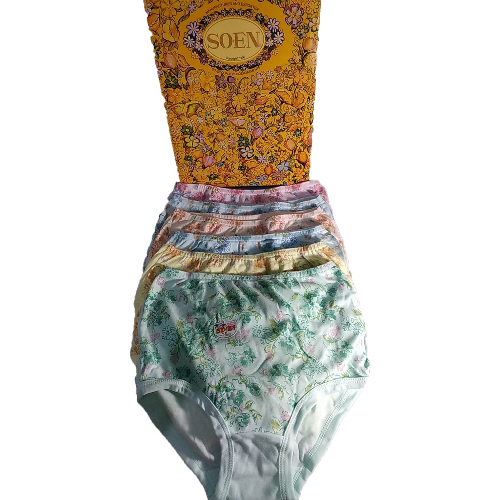 Original SOEN Ladies full panty (GP) 6pcs/microwavable container(RANDOM ...