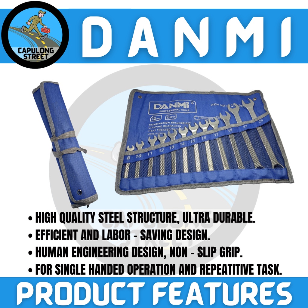 Capulong Combination Set 8Mm-24Mm Danmi Brand Durable Tool Set | Shopee ...