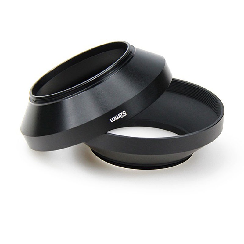 37 39 40.5 43 46 49 52 55 58 62 67 72 77 82mm Black Camera Metal Lens Hood Wide Angle Screw In ...