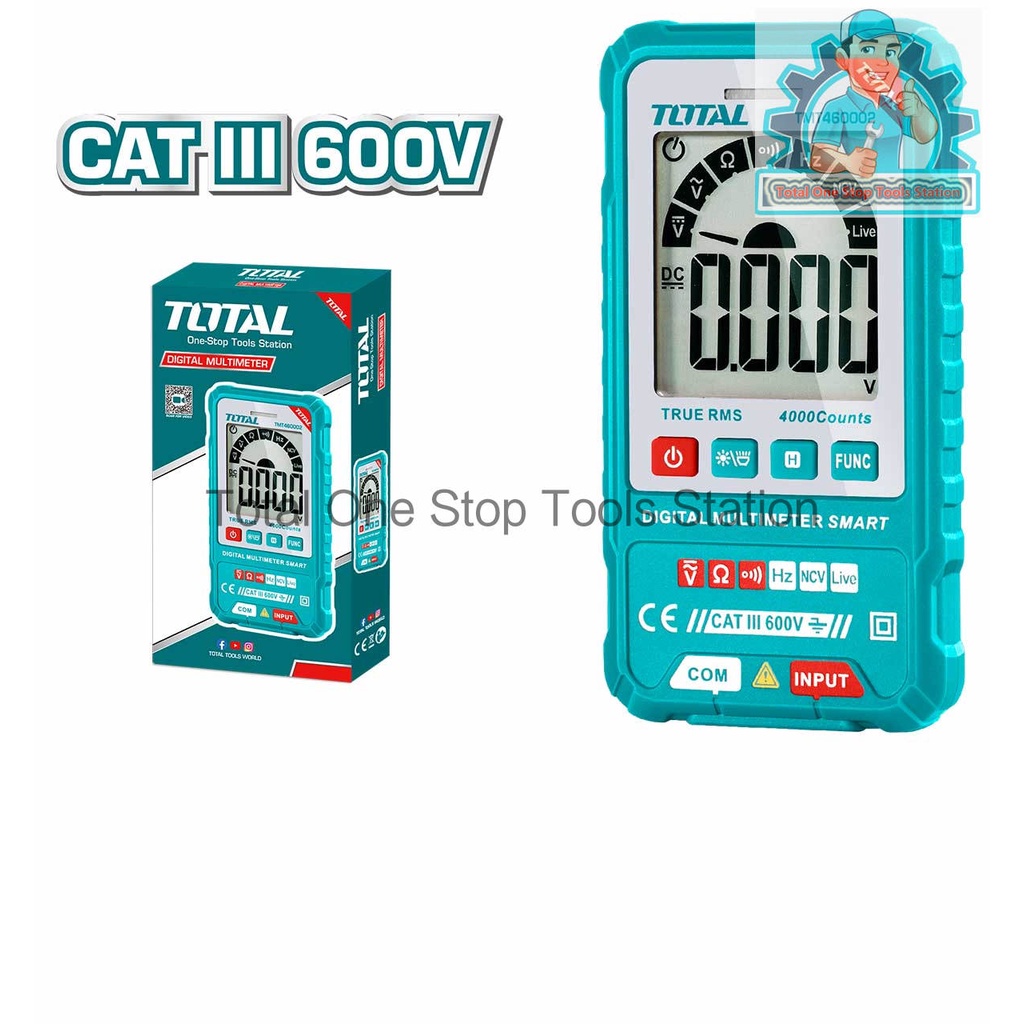 TOTAL Digital multimeter (SS) Premium Industrial TOOLS TMT460002 ...