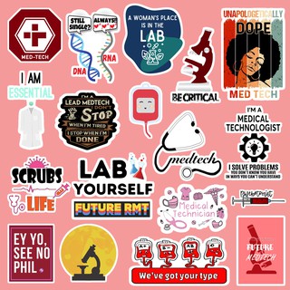 50 pcs. MEDTECH stickers | with waterproof | PRE MED student course ...