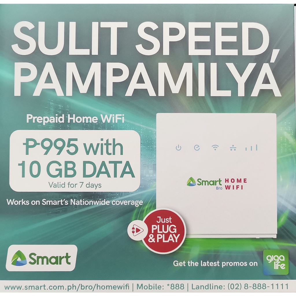Smart / PLDT Prepaid Home WiFi 4G LTE Router Modem Cat 4 Free 10GB ...