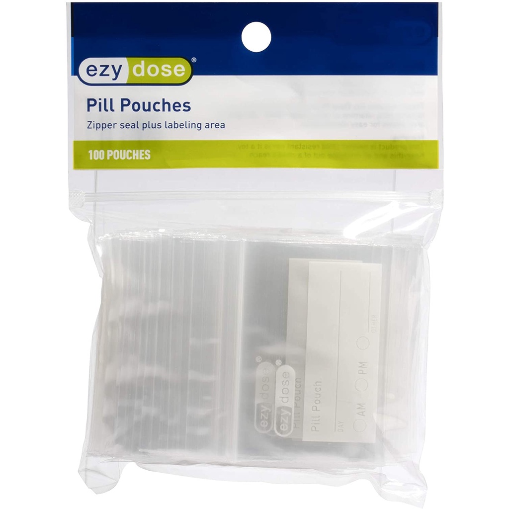 Ezy Dose Pill Packs | Pill and Vitamin Organizer Pouches | 100 Count ...