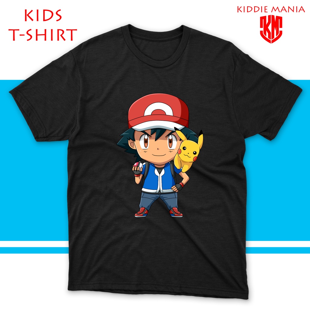 Pokemon Chibi Ash Ketchum High Quality T-Shirt for Kids (P17) | Shopee ...