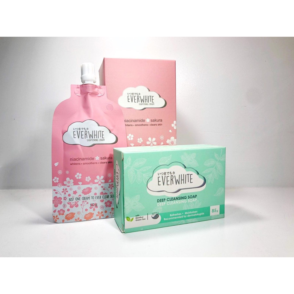 Everwhite set of deep cleansing soap and Everwhite cream (10 gram ...