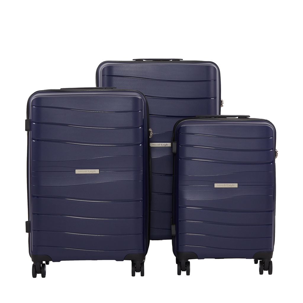 British Knight BIP935ZT Navy 3-Piece (Set) Luggage with TSA Lock, Anti ...