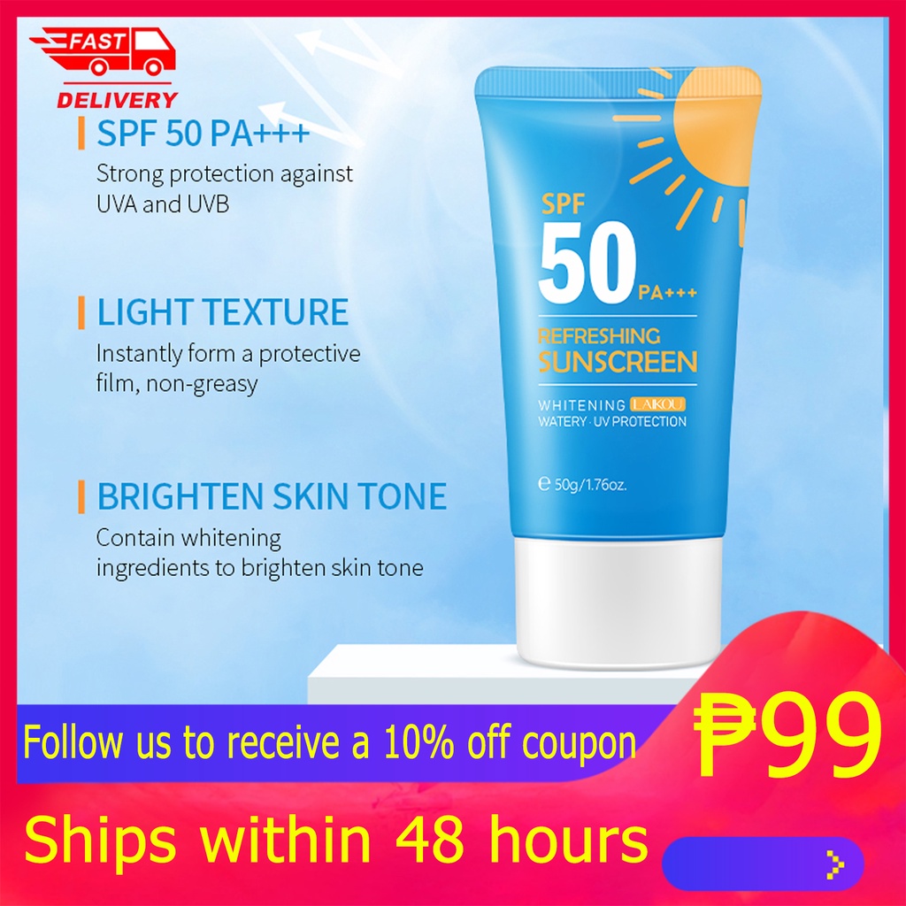 LAIKOU Face Body Refreshing Sunscreen Cream Whitening Moisturizing ...