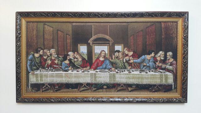 Cloth Last Supper Wood Frame 47cm*87cm | Shopee Philippines