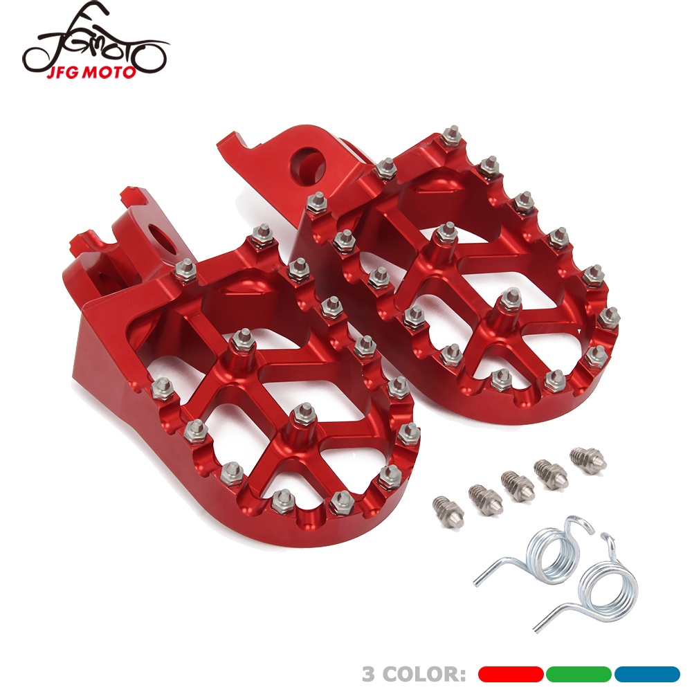 JFG MOTO Foot pegs For CR250 CRF250R CRF250L CRF250Rally KX250F KX450F ...