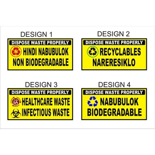 proper waste disposal signage yellow signage | Shopee Philippines