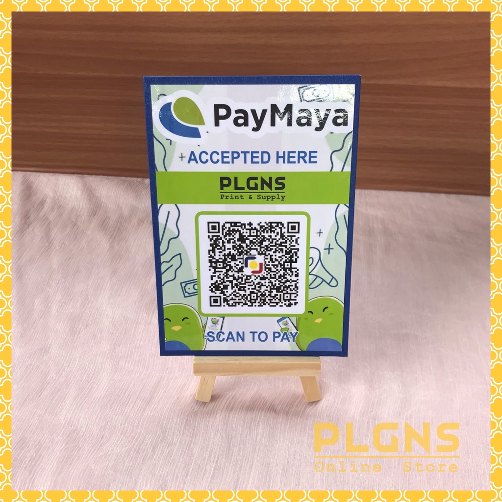 QR Code Stand | Scan Mini Board with wood easel presyo ₱45
