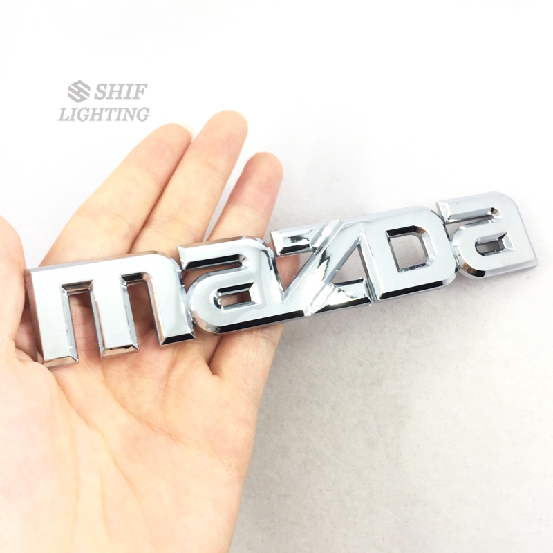 1 x ABS Chrome MAZDA Letter Logo Car Auto Rear Trunk Emblem Sticker ...