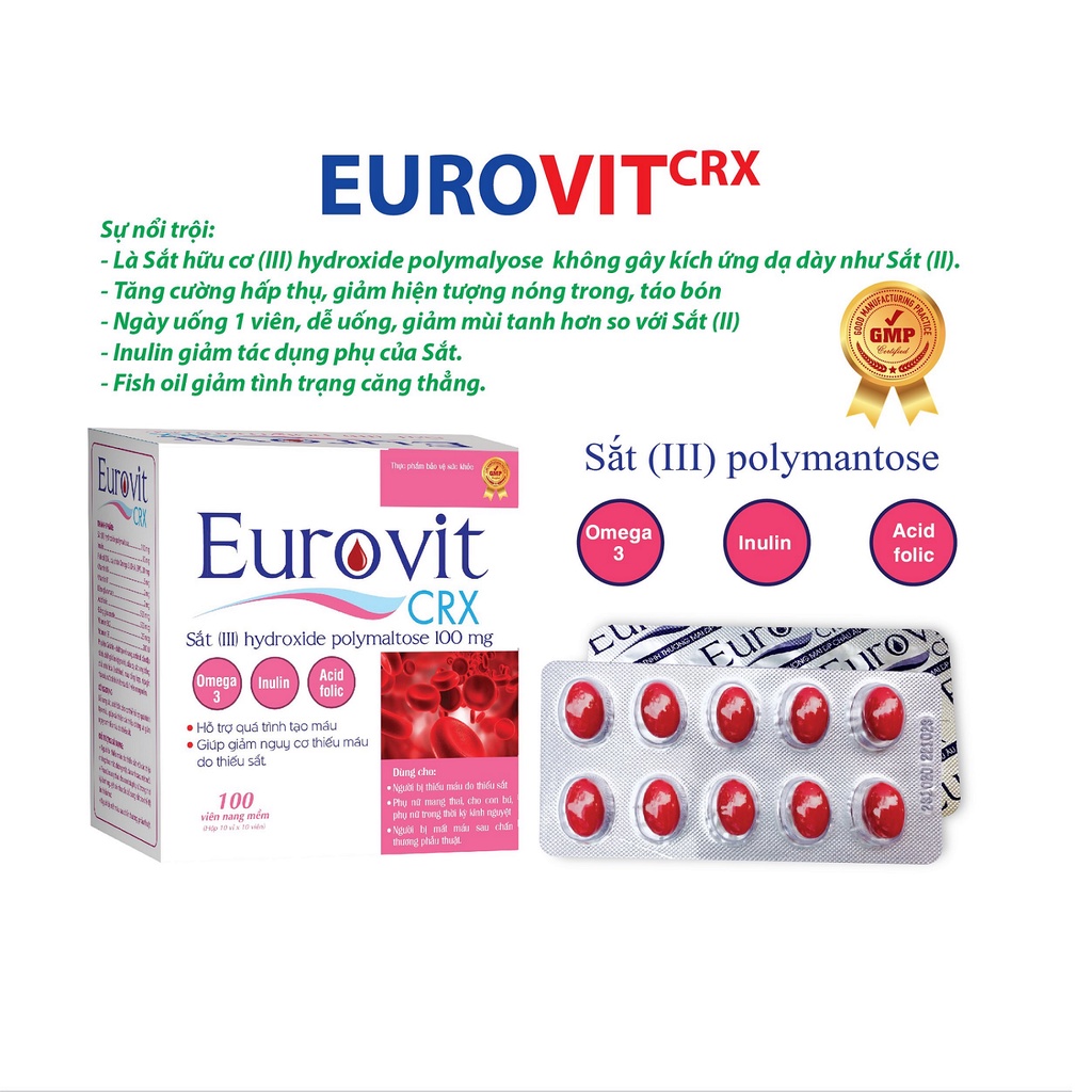 Eurovit Blood Supplement - Iron Supplement III - Folic Acid - Not Hot ...