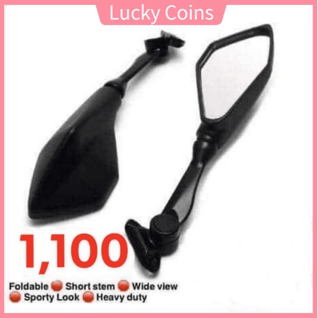 Ninja Side Mirror Foldable Rivet Type Ducati Side Mirror | Shopee ...