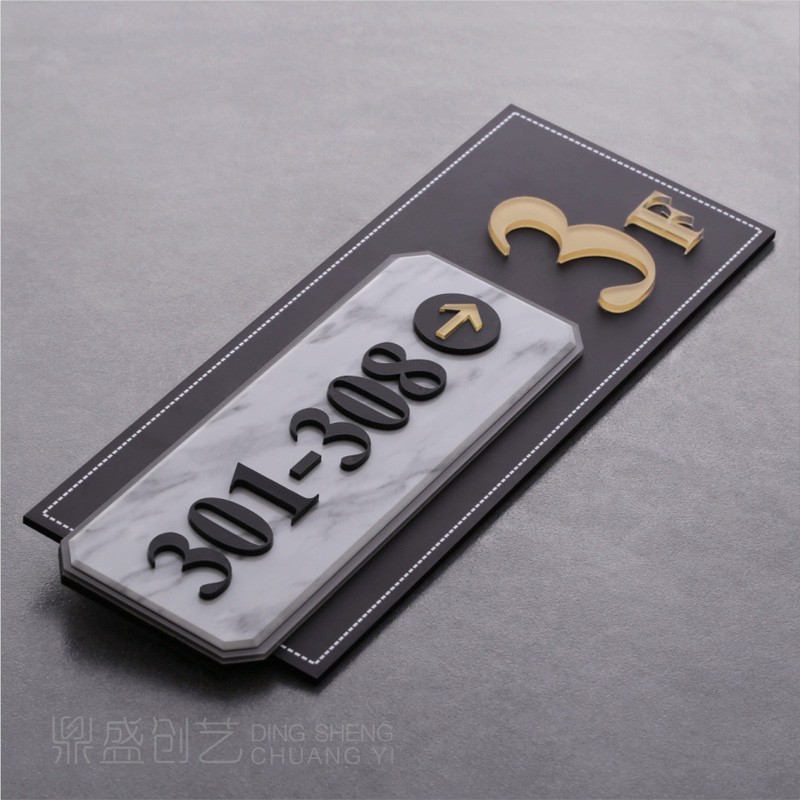 Custom Plate Number Sticker House number platecustomize Rooms acrylic ...