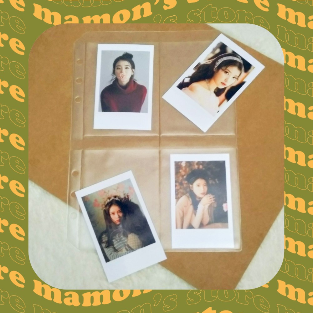 Photocard Instax Photo Album 4 Pockets or 1 Pocket Sleeves Ziplock for ...